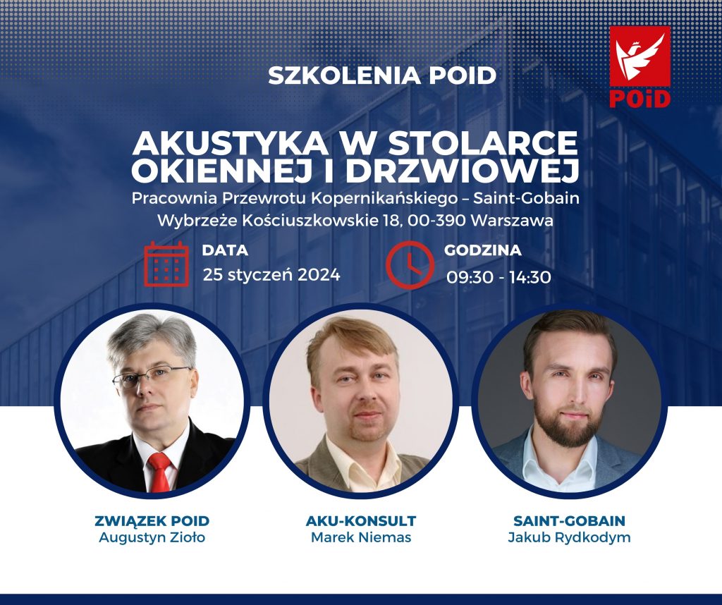 Akustyka w stolarce okiennej i drzwiowej - Związek POiD